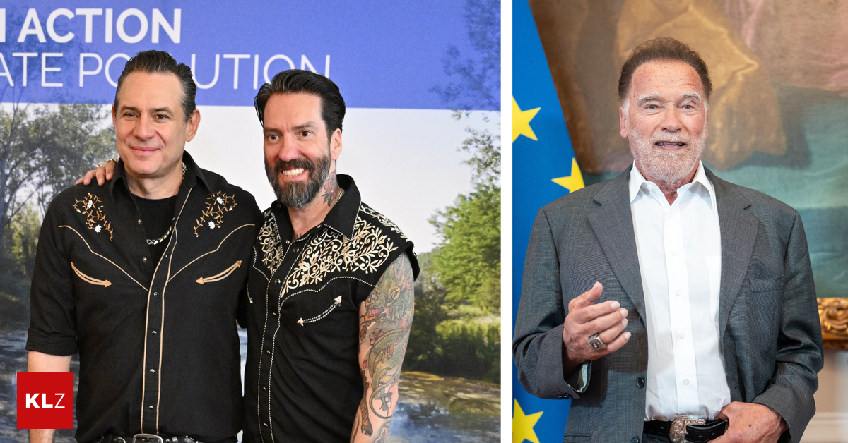 „I‘ll be back“: The BossHoss singen und trainieren mit Schwarzenegger